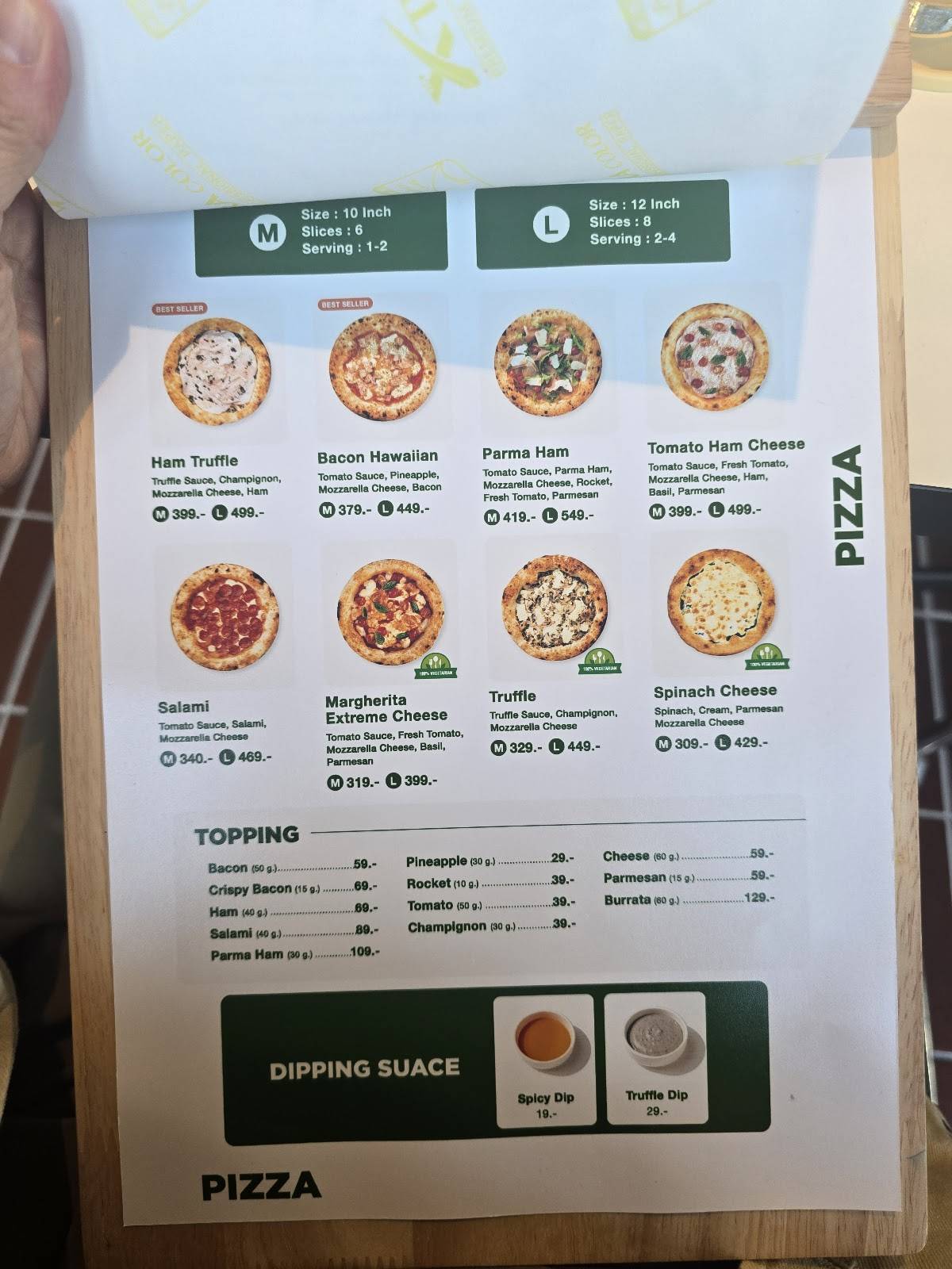 Menu at Ronin Pizza ลาดพร้าว18 restaurant, Bangkok