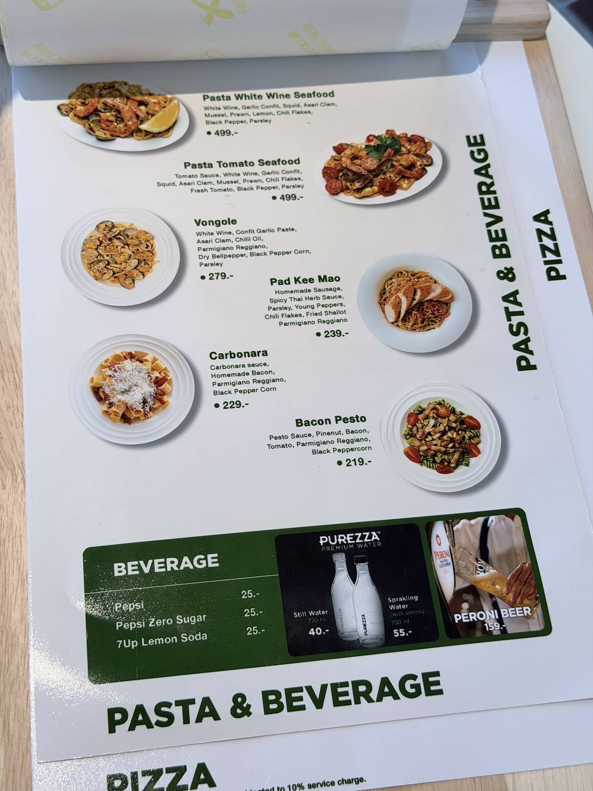 Menu at Ronin Pizza ลาดพร้าว18 restaurant, Bangkok