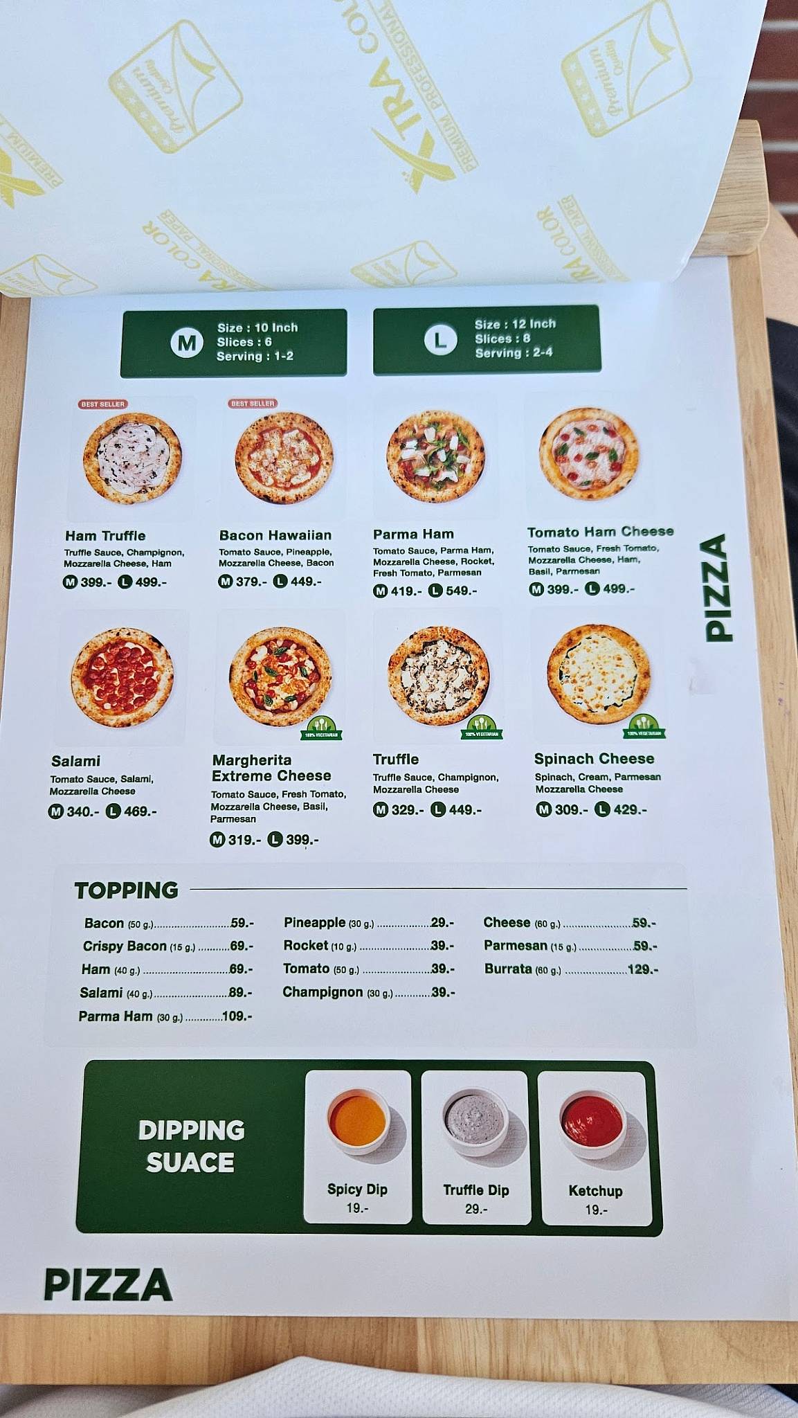 Menu at Ronin Pizza ลาดพร้าว18 restaurant, Bangkok