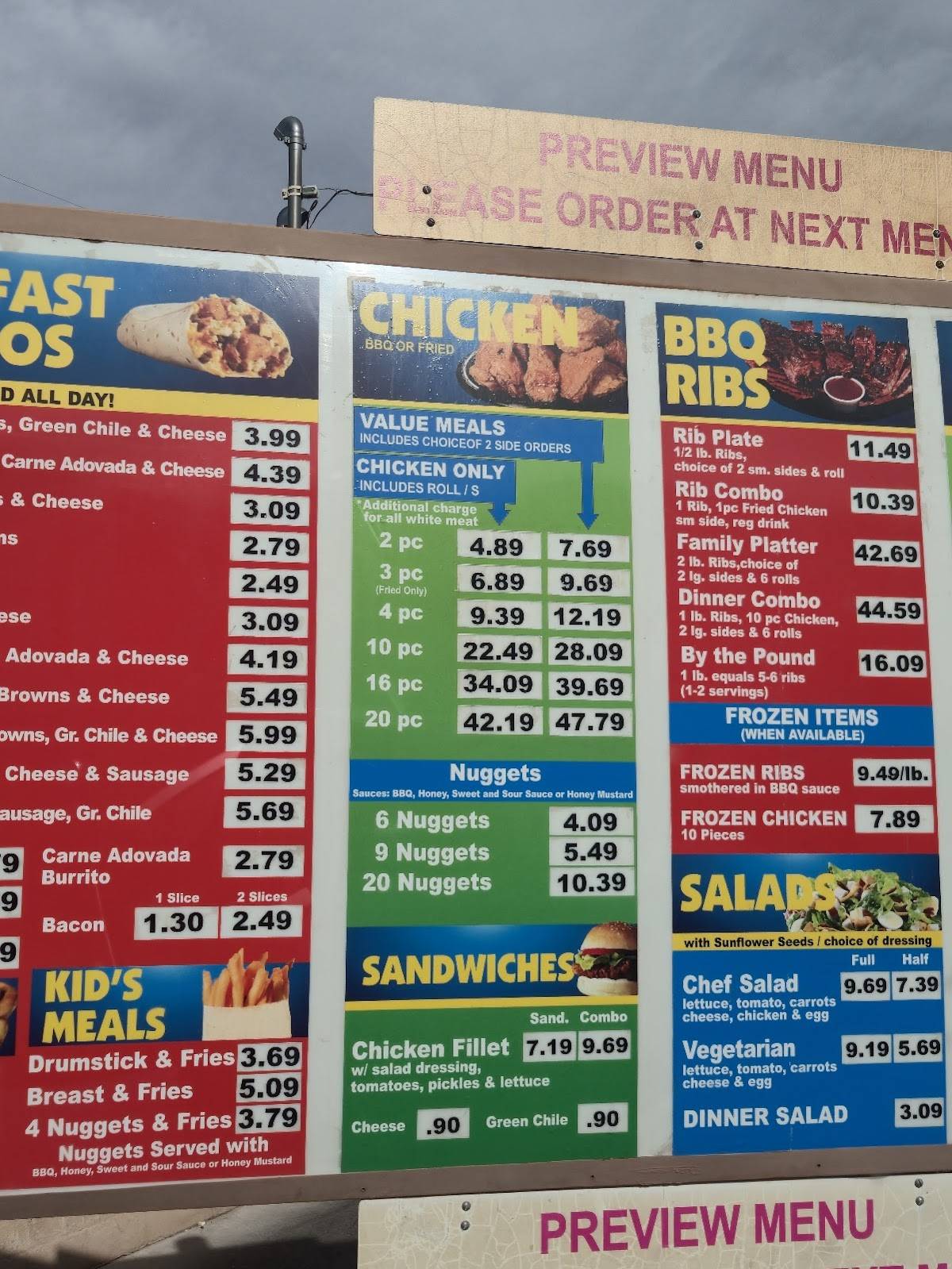 Menu at Golden Pride BBQ, Albuquerque, Lomas Blvd NE