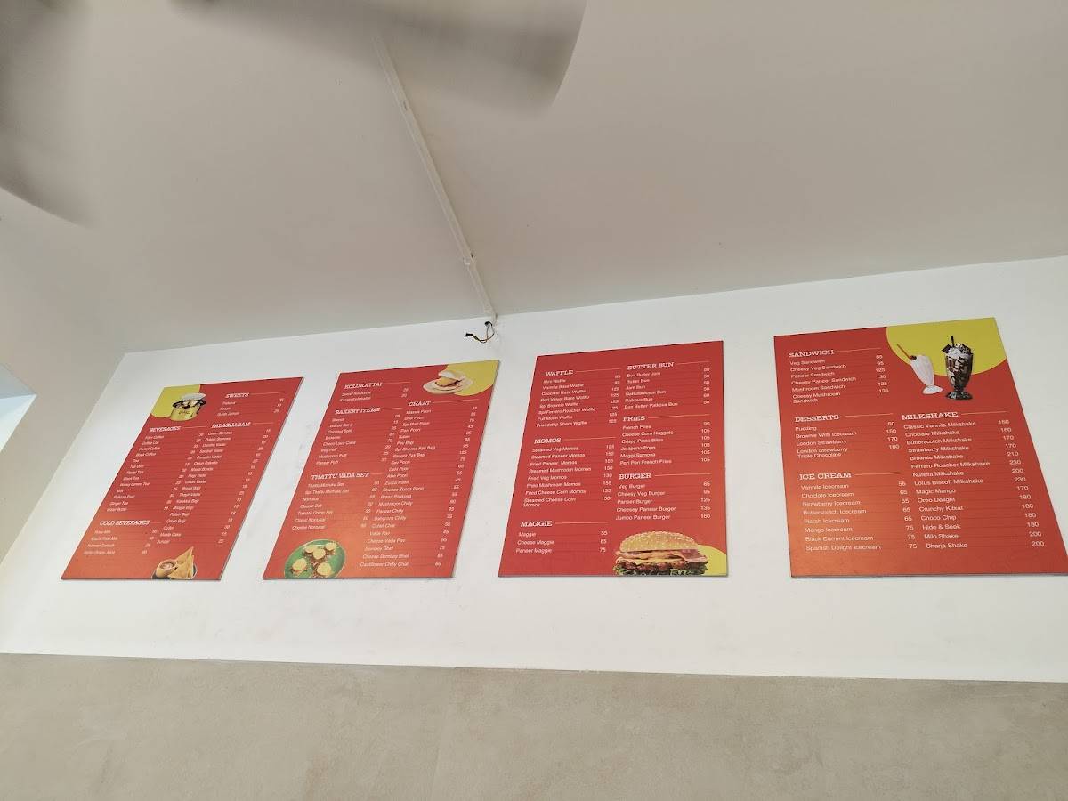 Menu at Velan Kaapi, Coimbatore, 2X66+PHF